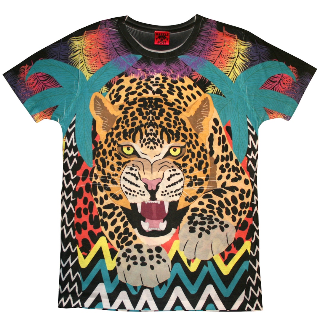 On the Prowl Big Leopard T-shirt - Big Cat, Graphic Print Tee, Unisex ...