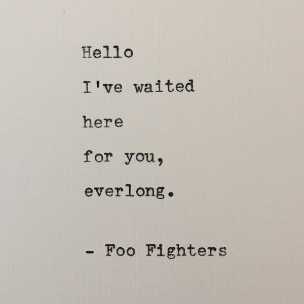 Foo Fighters Lyrics Etsy 2236