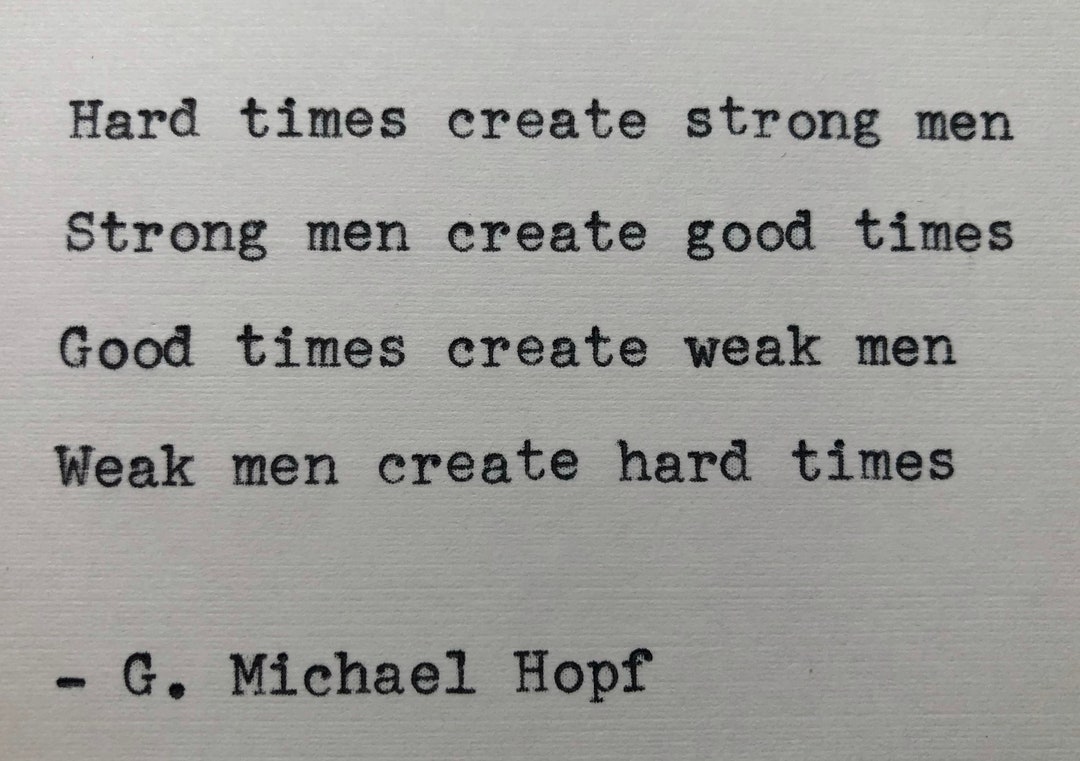 G. Michael Hopf Quote Hand Typed on an Antique Typewriter - Etsy