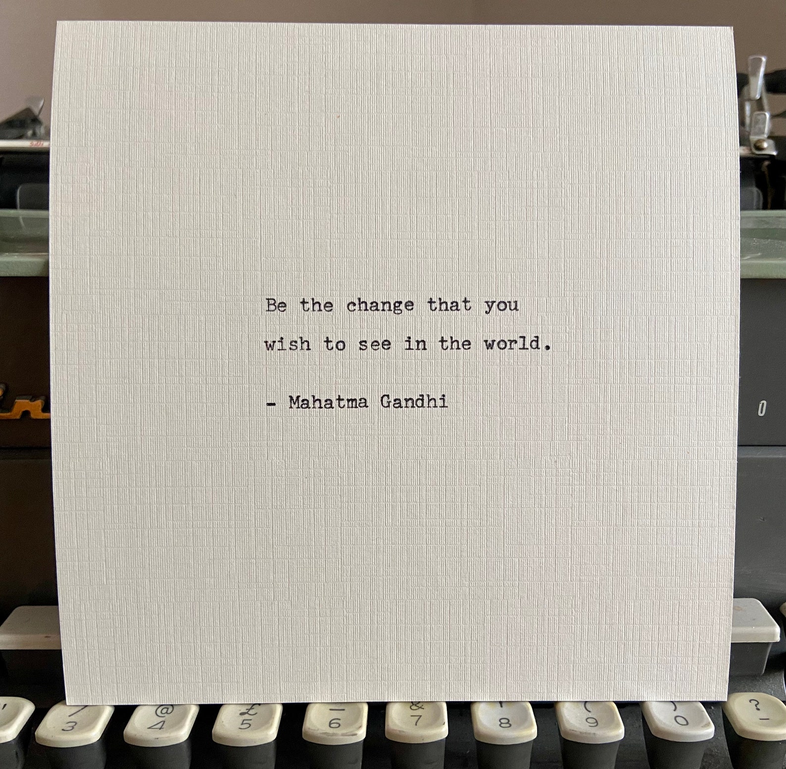 Mahatma Gandhi Quote Hand Typed on an Antique Typewriter - Etsy