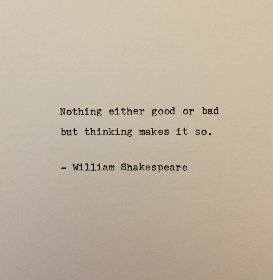William Shakespeare Quote Hand Typed on an Antique Typewriter - Etsy