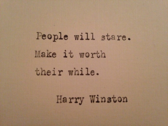 Harry Winston Quote Hand Typed on Antique Typewriter | Etsy