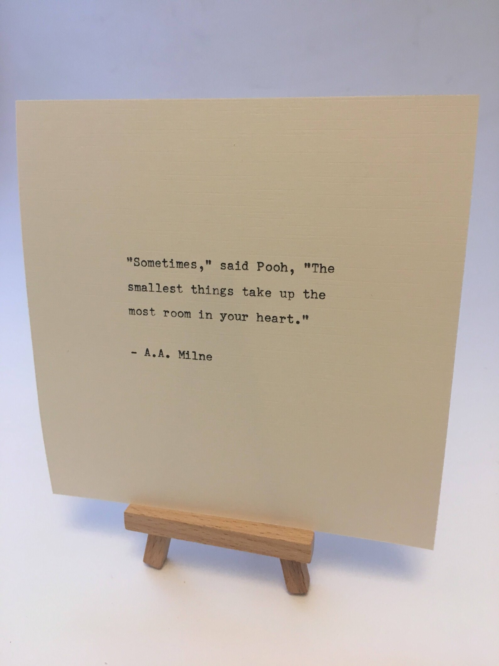 A A Milne Winnie the Pooh Quote Hand Typed on an Antique - Etsy