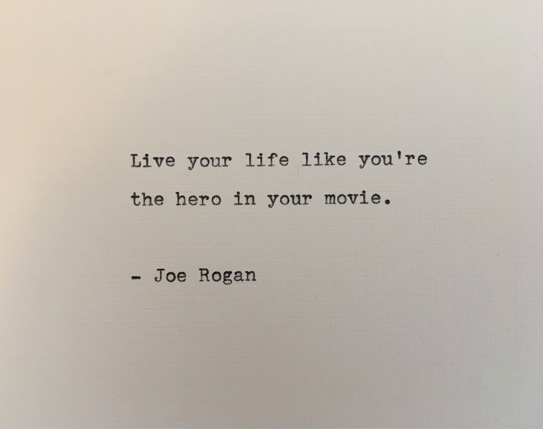 Joe Rogan Quote Hand Typed on an Antique Typewriter - Etsy