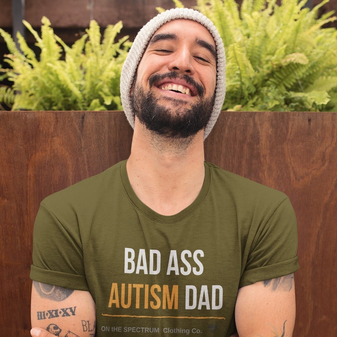 BAD ASS Autism Dad Tri-blend Shirt - Etsy