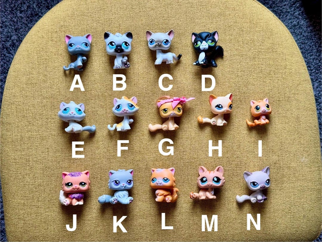 Vintage LPS Littlest Pet Shop. Choose Your Pet. Hasbro Authentic Figures for Collectors. Cat Set ...