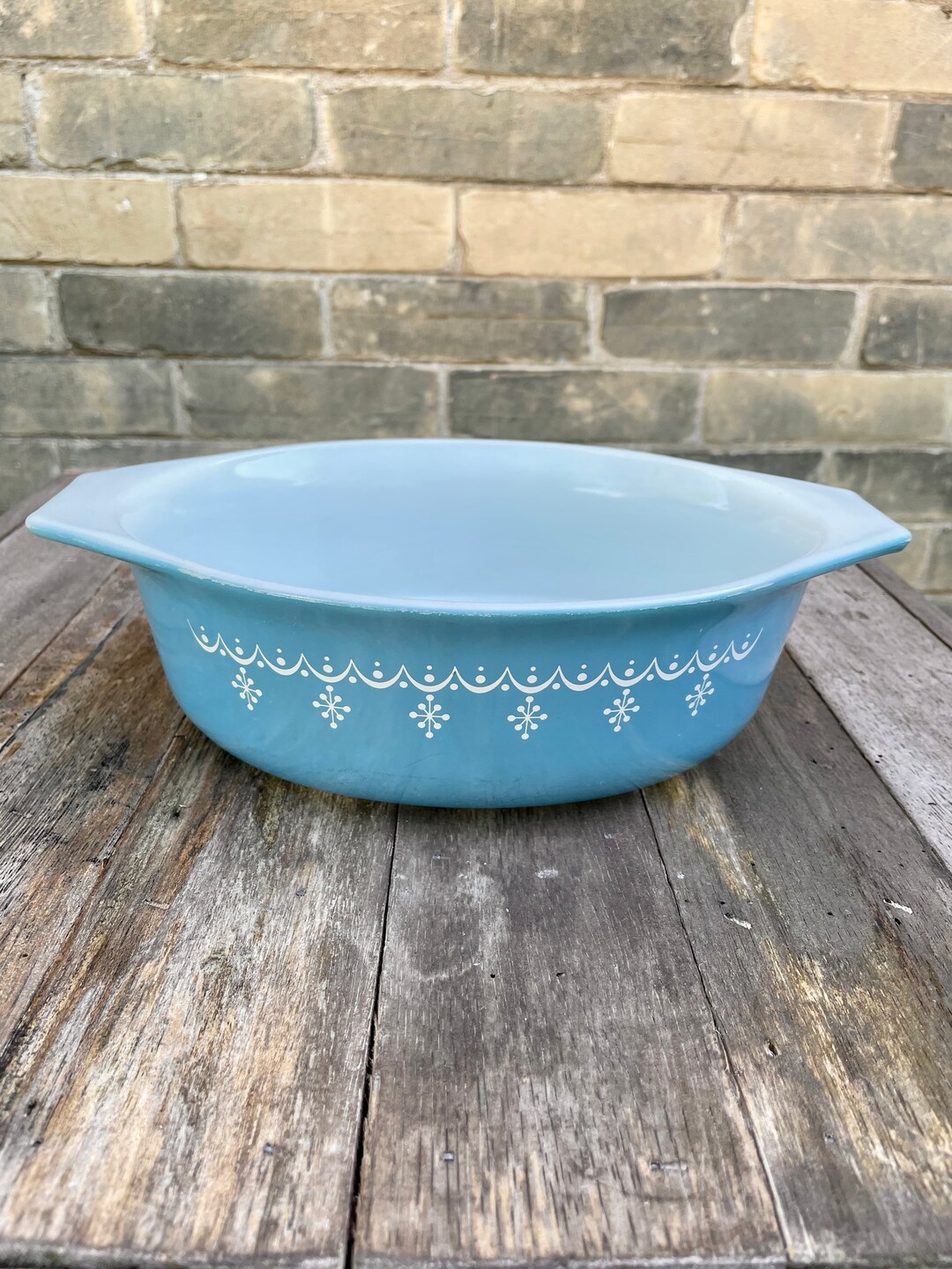 Vintage Pyrex Casserole Blue Snowflake Garland 1 1/2 Qt - Etsy