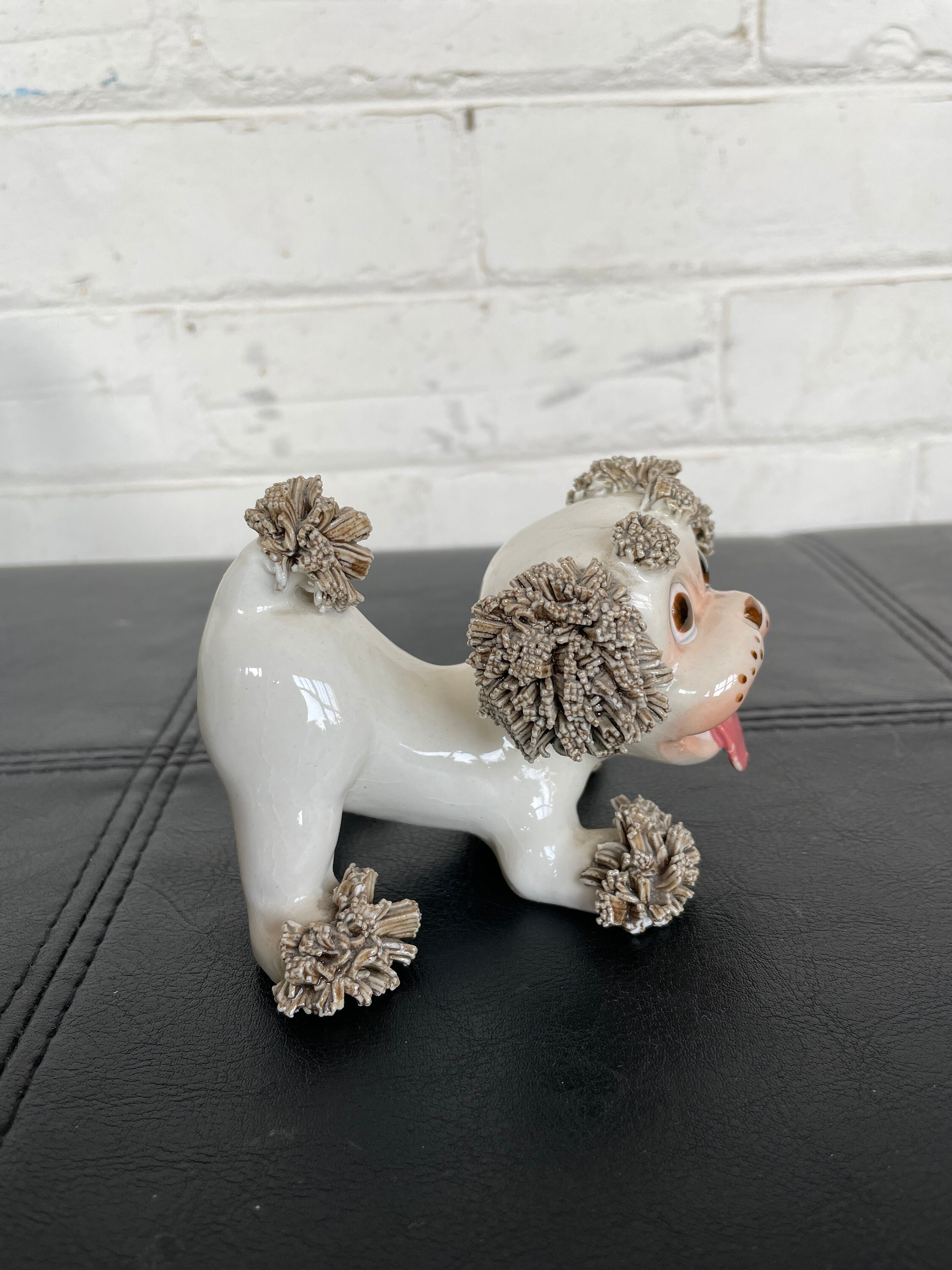 Vintage LEFTON Spaghetti Trim Puppy Dog Poodle Figurine - Etsy