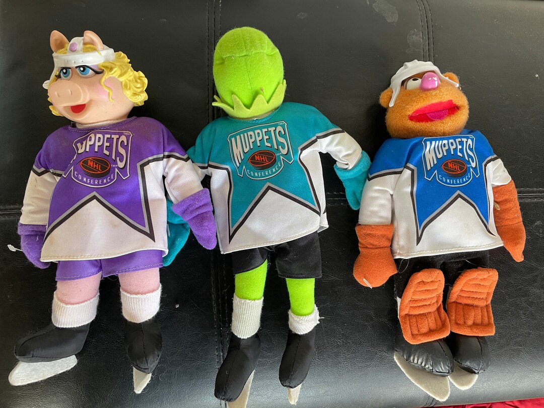 Vintage 1995 Muppets NHL Mcdonalds Hockey Plush Toys Kermit, Miss Piggy ...