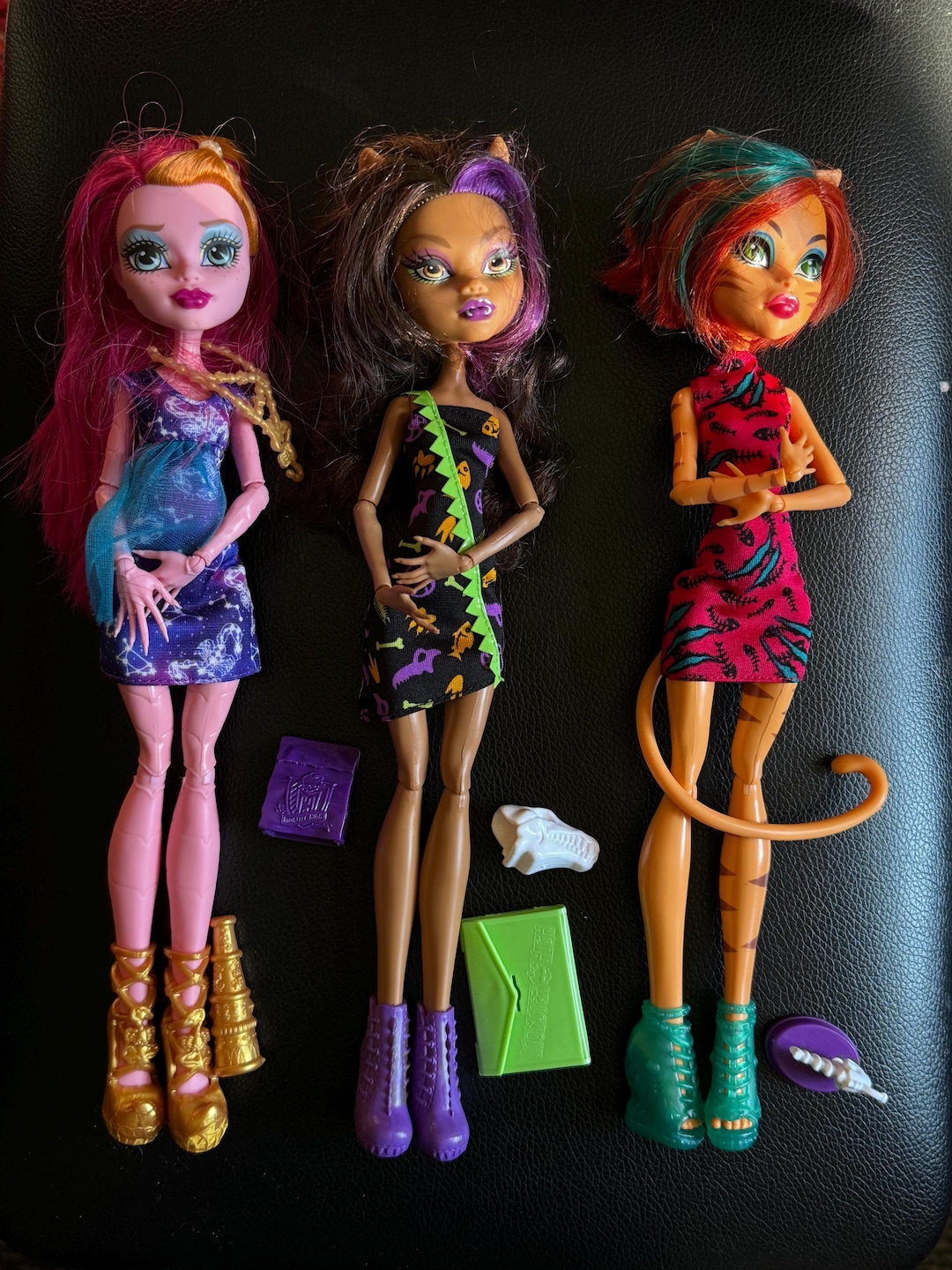 G1 Vintage Monster High Dolls. Freaky Field Trip Gigi Grant, Clawdeen ...