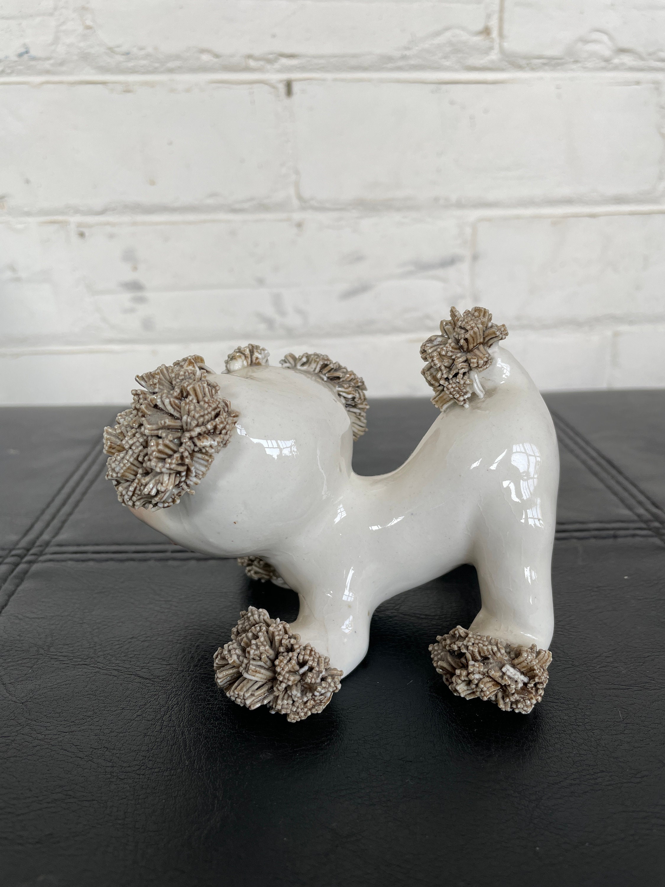 Vintage LEFTON Spaghetti Trim Puppy Dog Poodle Figurine - Etsy
