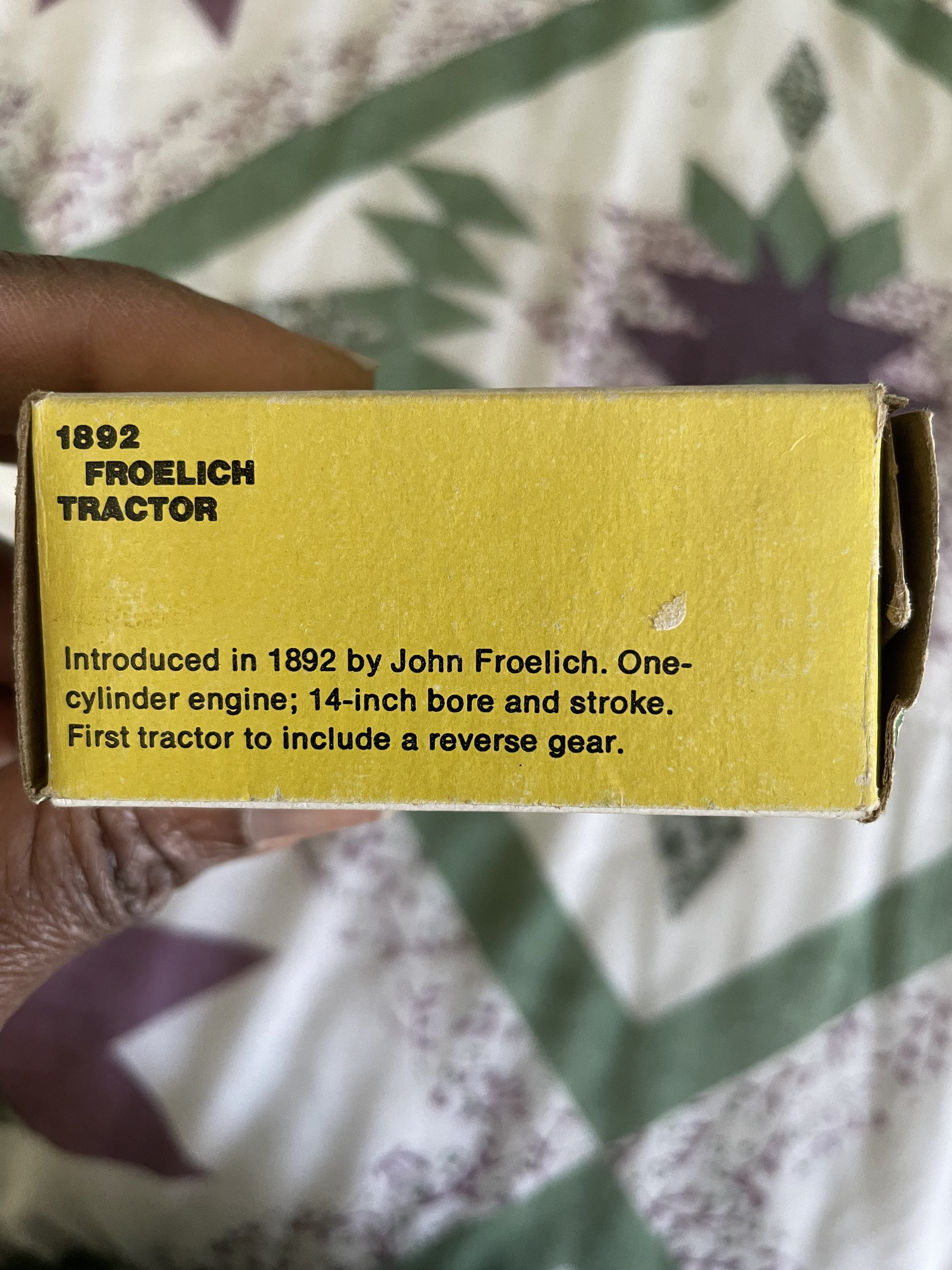 Vintage ERTL John Deere 1892 Froelich Tractor 1/64 - Etsy