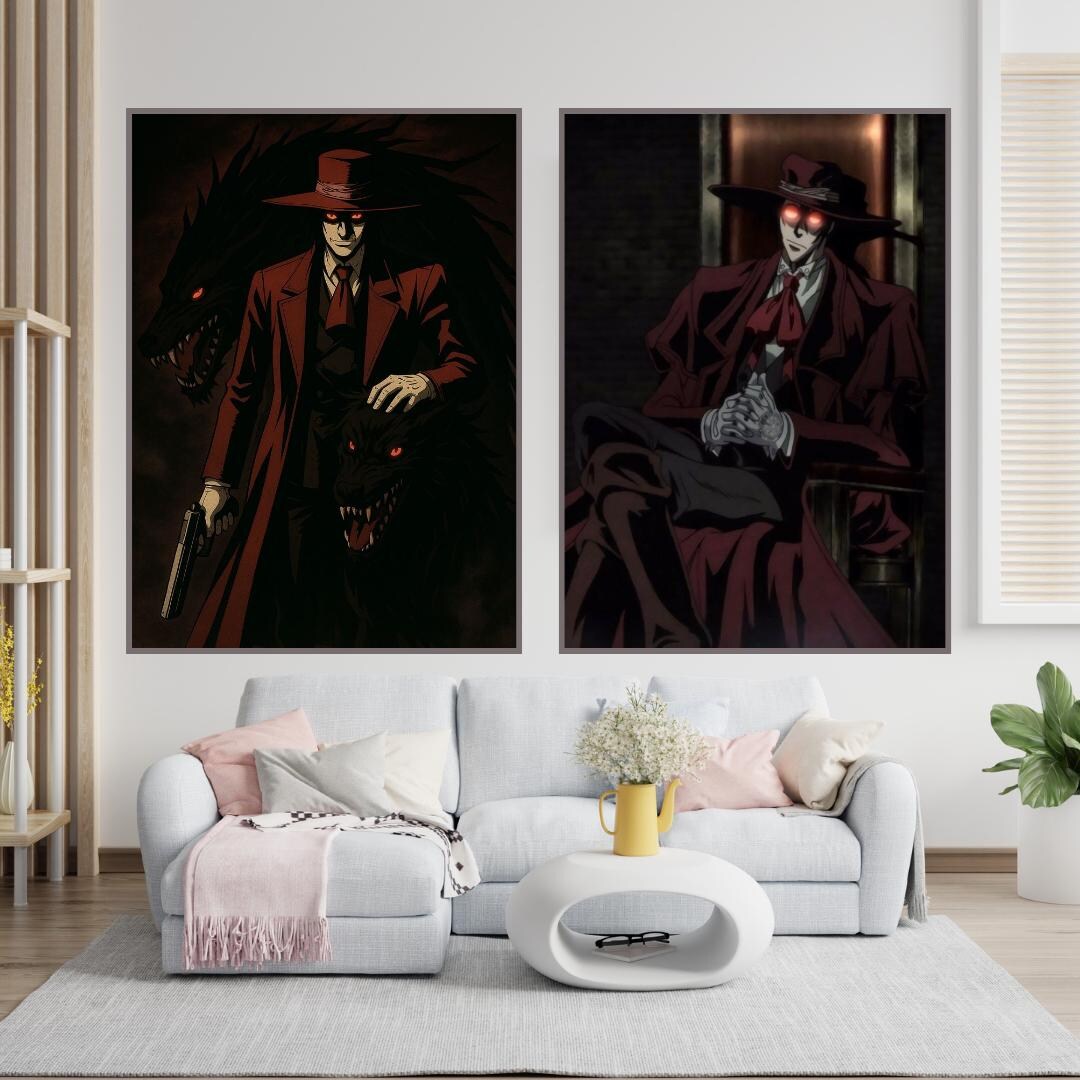 Alucard Wall Art Prints, Hellsing Anime Poster Set (digital Download ...