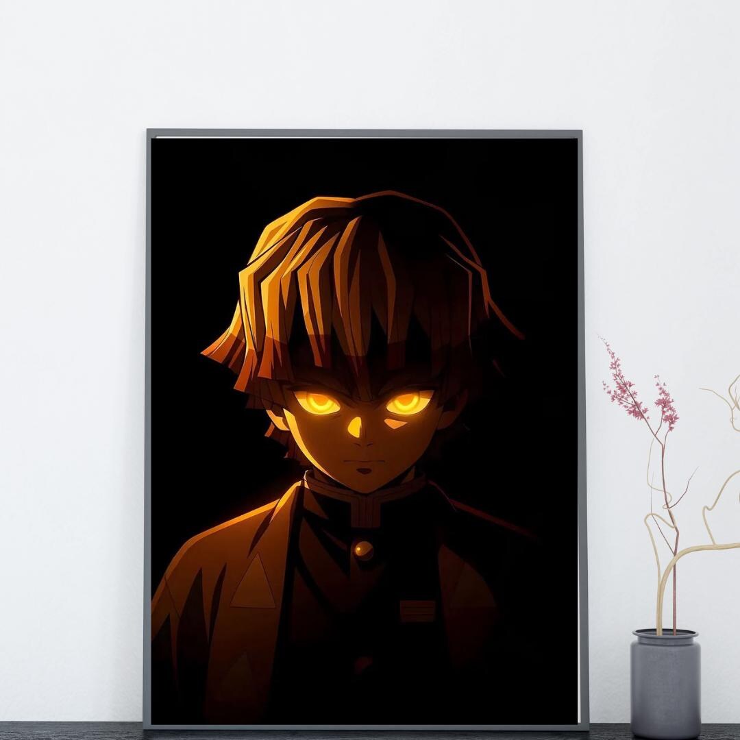 Demon Slayer Zenitsu Canvas Wall Art Print Anime Art, Demon Slayer ...