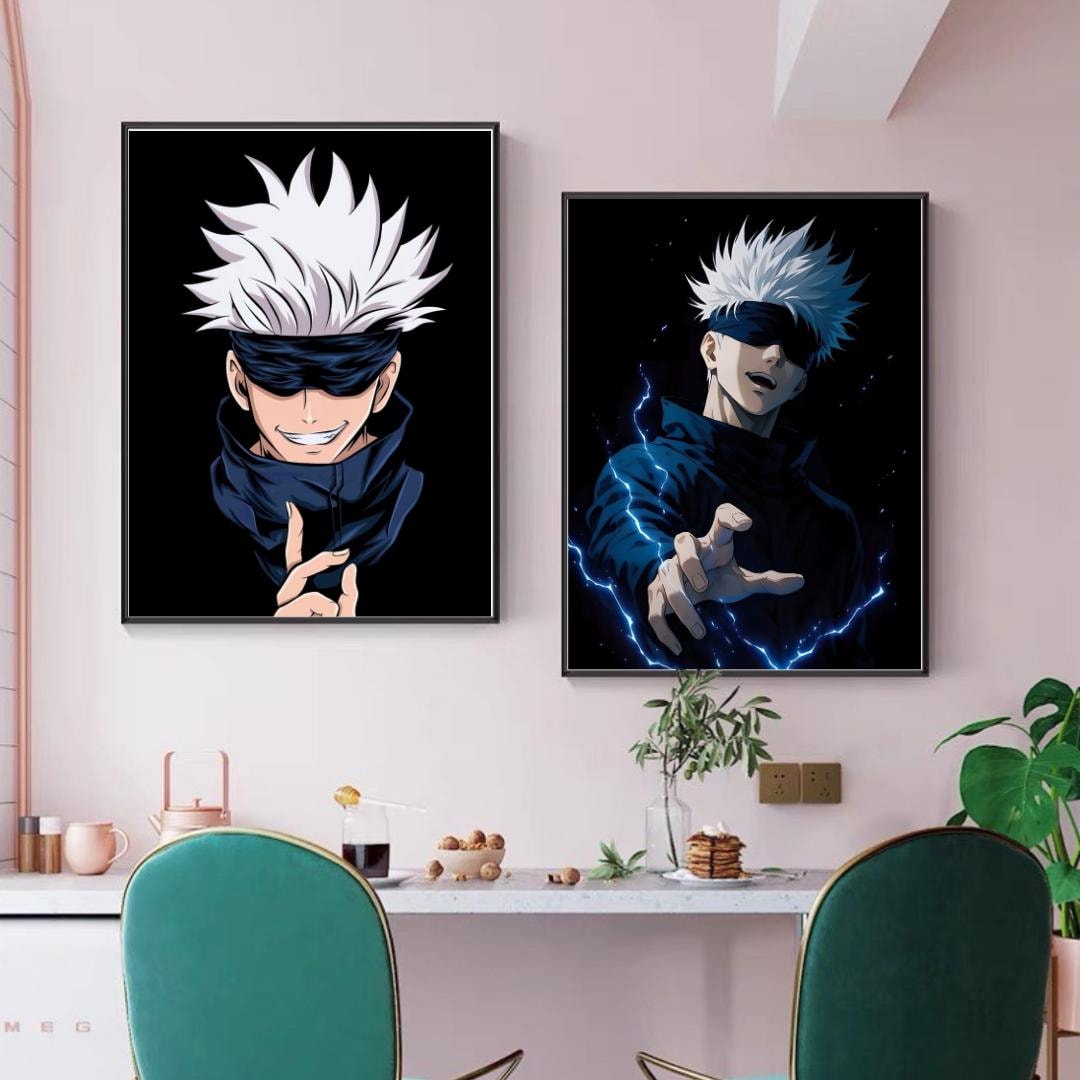 Gojo Satoru Wall Art Prints, Jujutsu Kaisen Anime Poster (digital ...