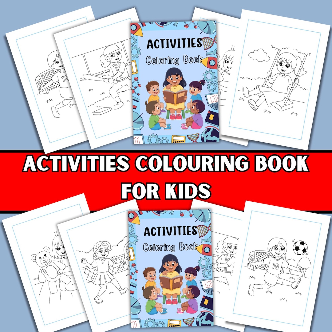Easy Coloring Pages for Kids, Toddler Activities Book (instant Download ...