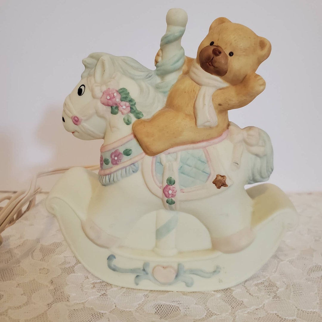 Vintage Lefton Carousel Rocking Horse Nursery Nightlite - Etsy