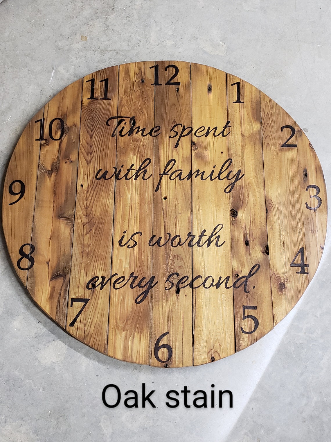 Family Quote Clock Wood Wall Clock Rustic Wood Clock - Etsy