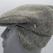 Traditional Irish Donegal Tweed Flat Cap Green Brown Block Check 100% Wool Padded With Foldable ...