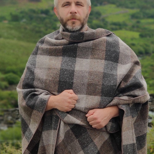 Irish Tweed Wool Cape Ruana Wrap Rectangle Cloak 100% Pure - Etsy