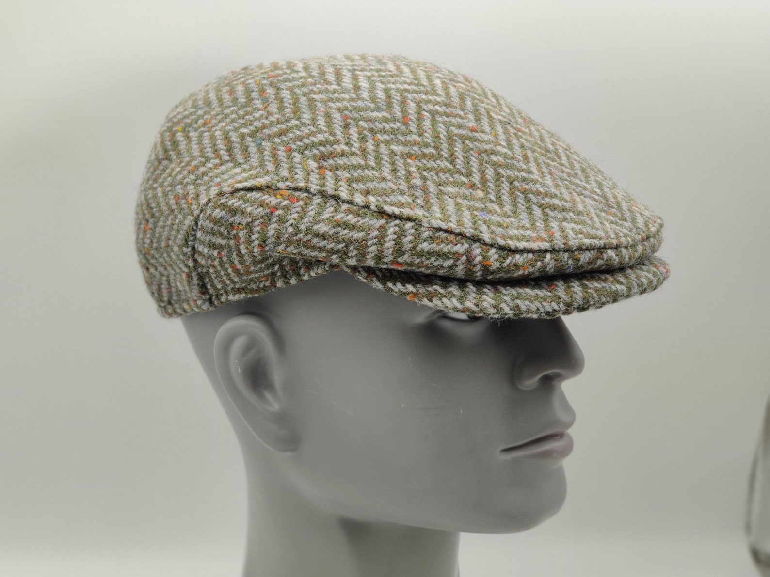 Traditional Irish Donegal Tweed Flat Cap - Paddy Cap - Speckled / Fleck ...