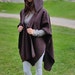 Irish Donegal Tweed Wool Hooded Ruana, Cape, Rectangle Cloak ...