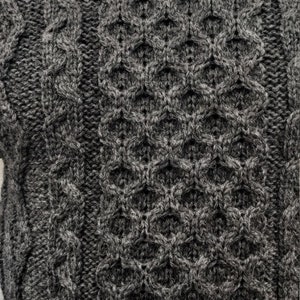 Traditional Aran Sweater - 100% Pure New Wool / Pure Soft Merino Wool ...