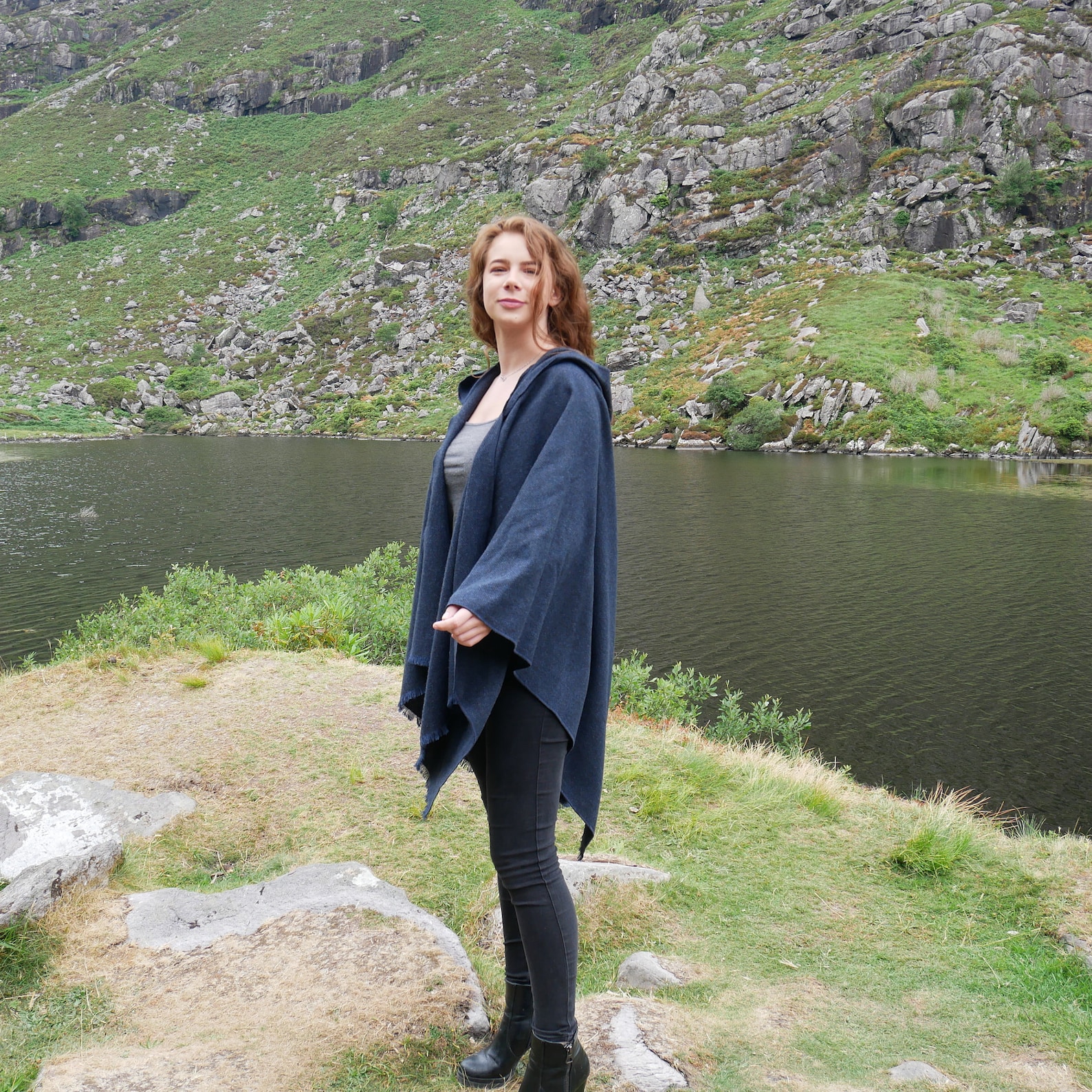 Irish Woven Wool Hooded Ruana Cape Rectangle Cloak Wrap | Etsy