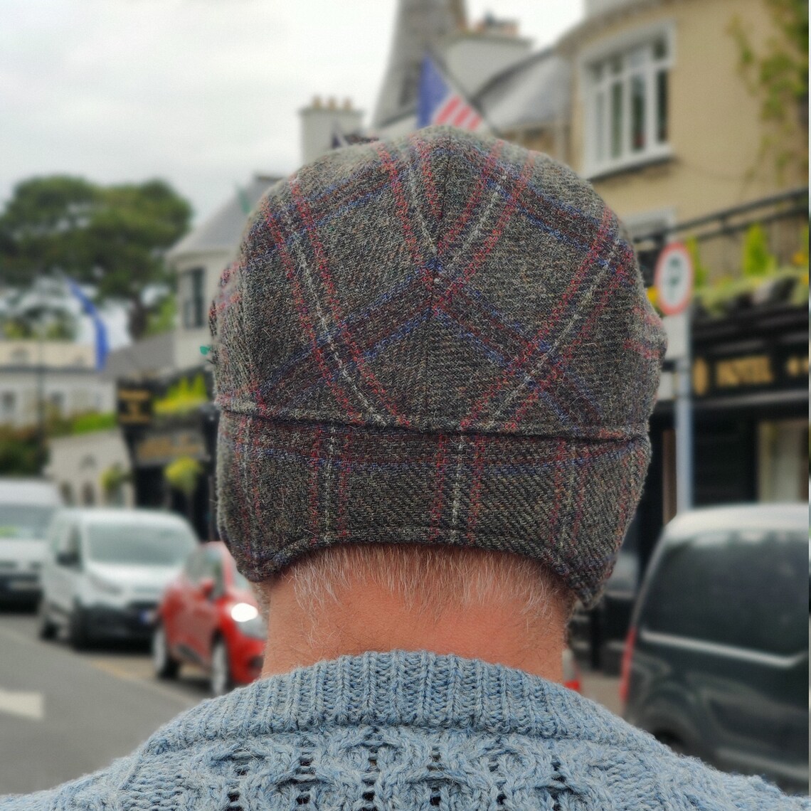 Traditional Irish Tweed Flat Cap Green Red Blue Tartan / - Etsy