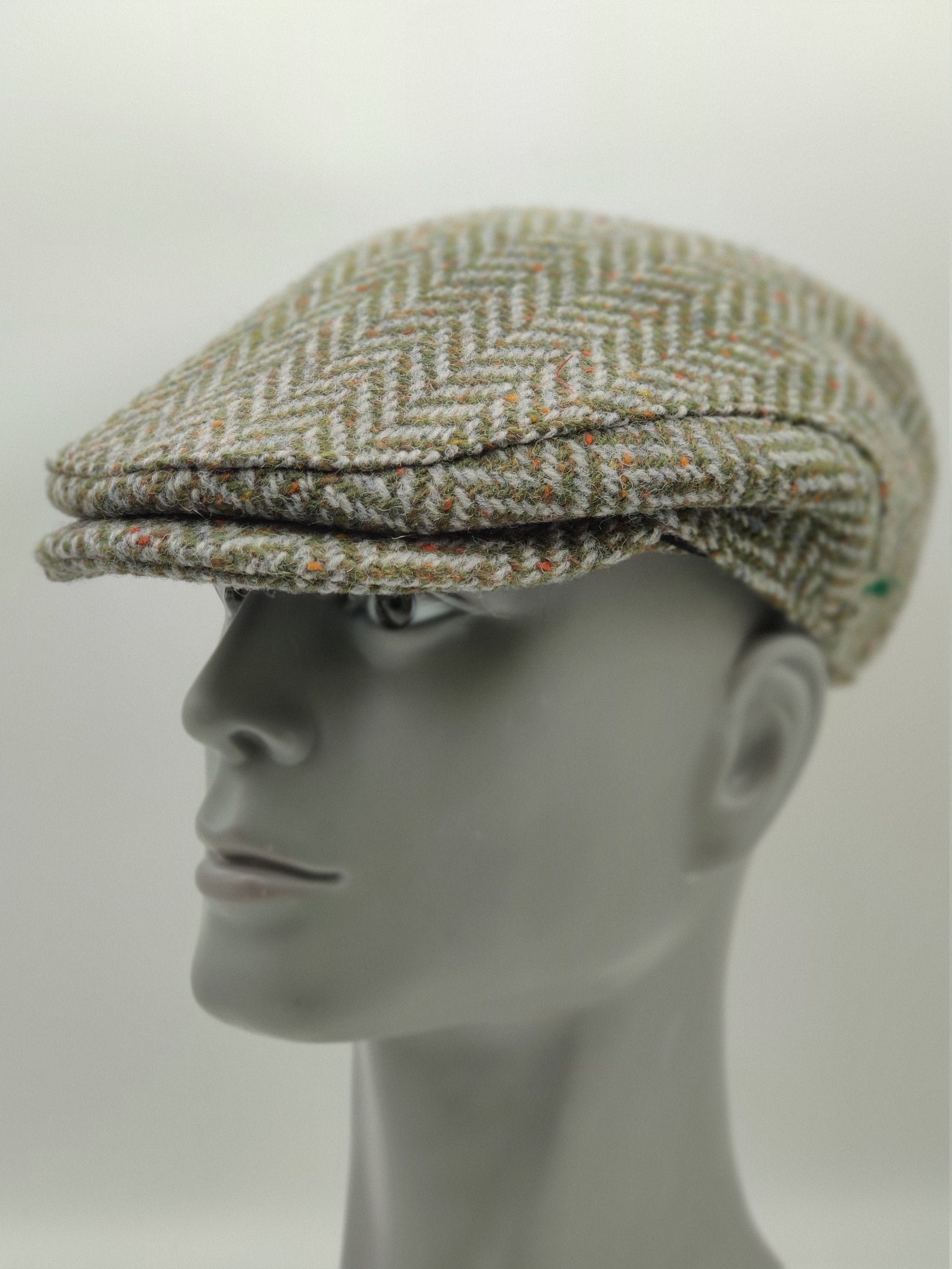Traditional Irish Donegal Tweed Flat Cap - Paddy Cap - Speckled / Fleck ...