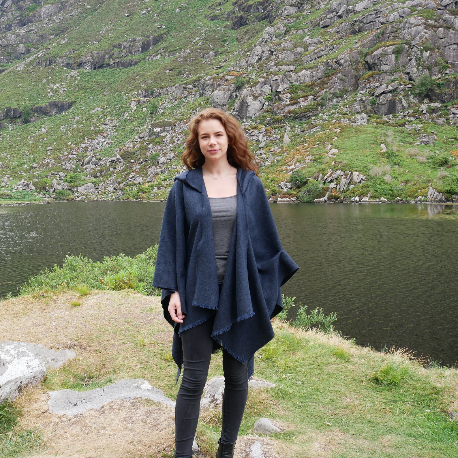 Irish Woven Wool Hooded Ruana Cape Rectangle Cloak Wrap | Etsy