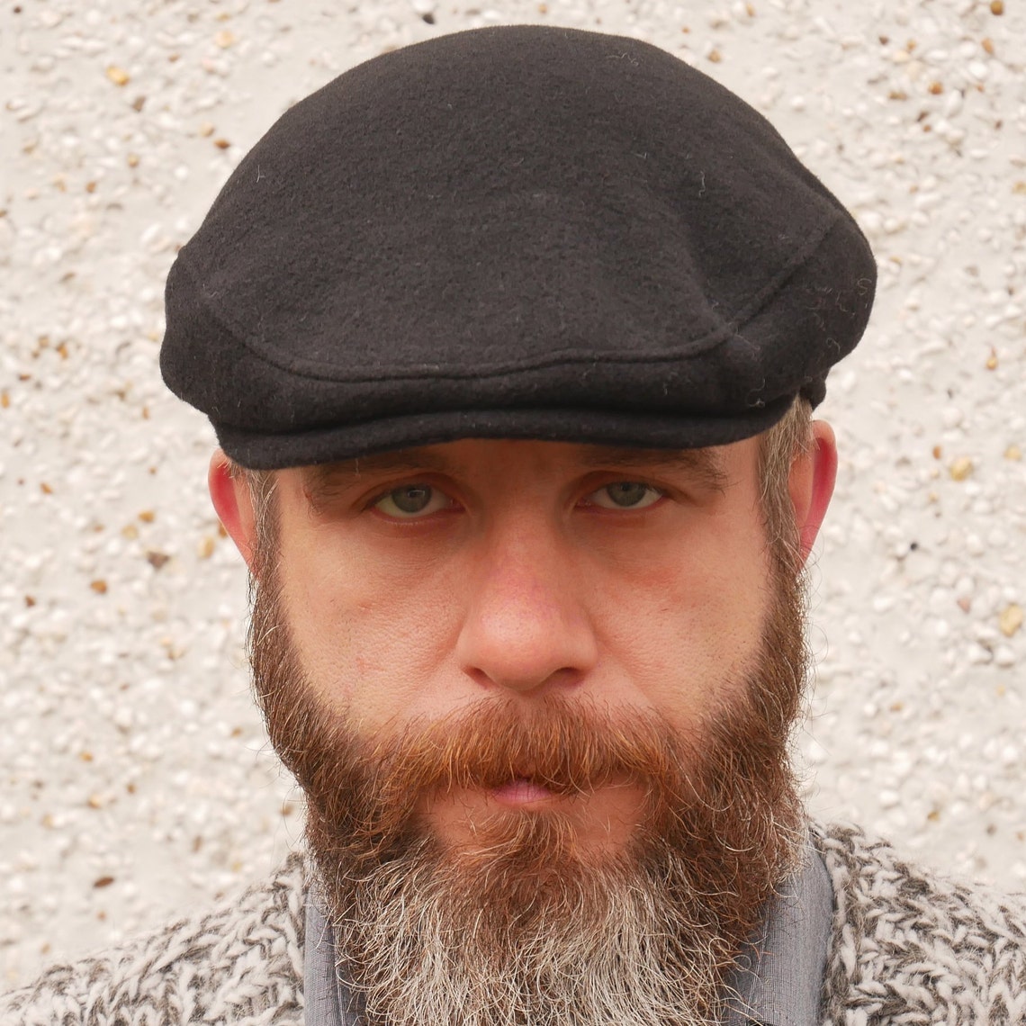 Traditional Irish Flat Cap - Paddy Cap - Black - 100% Pure New Wool ...
