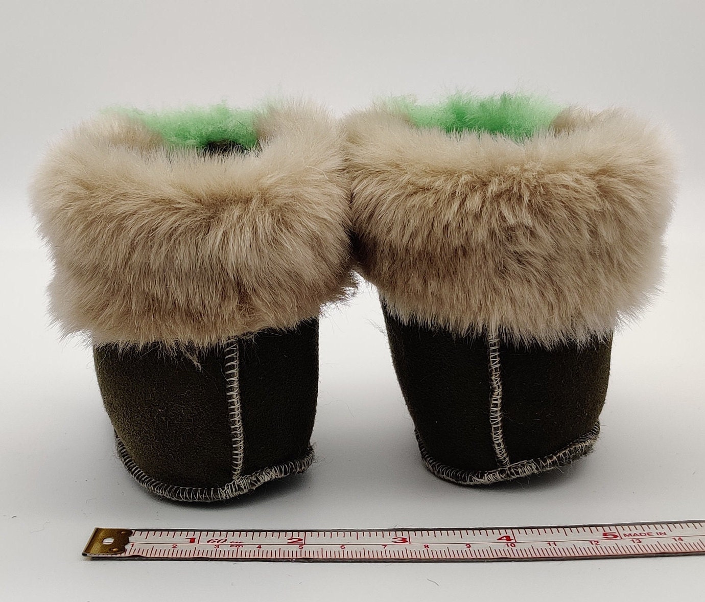 Baby booties - 100% sheepskin - super cute and adorable - HANDMADE IN ...