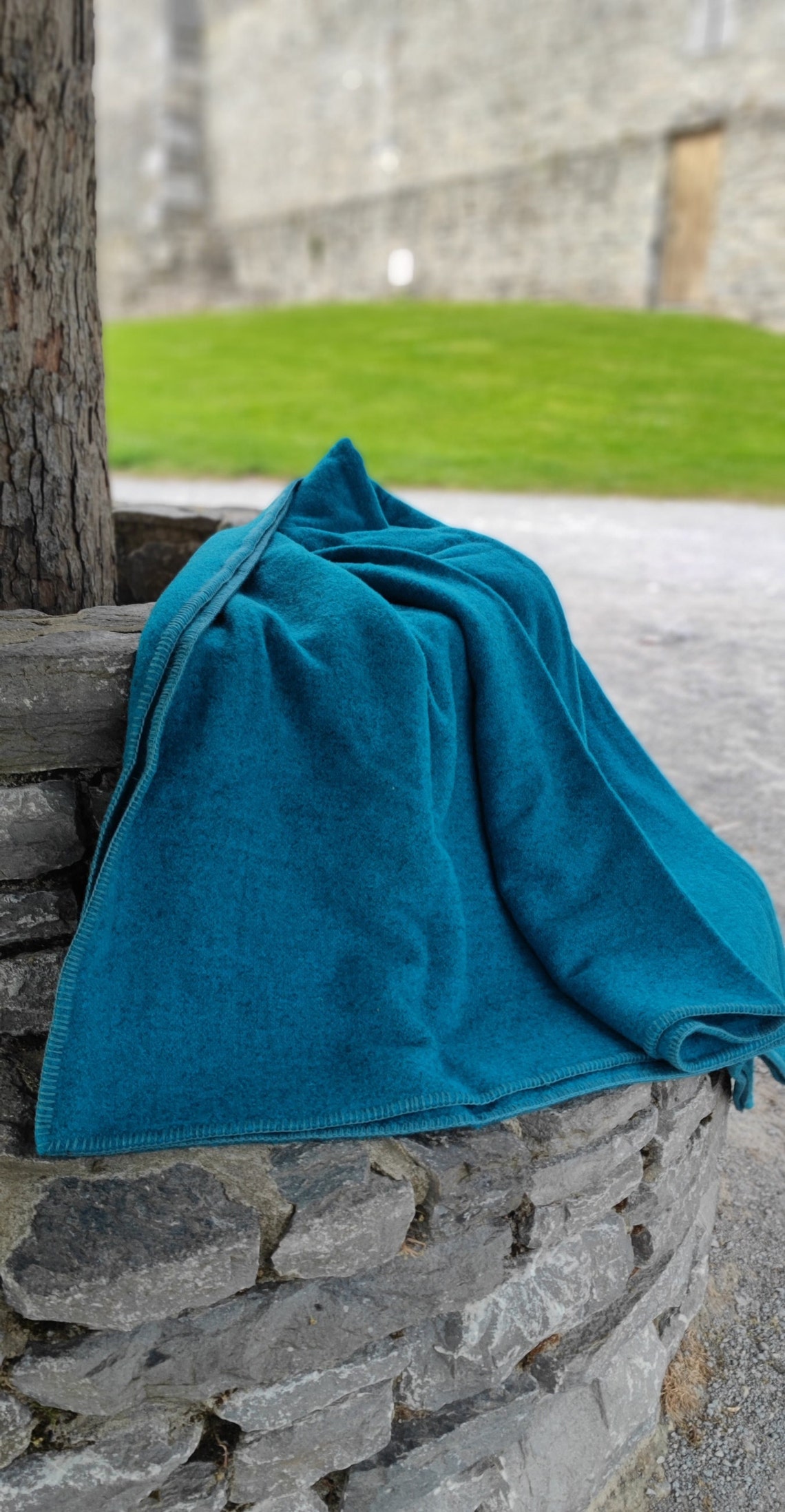 Queen Size Wool Blanket - Atlantic Teal - 90″ X 100″ (229 X 254 Cm ...