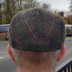 Traditional Irish Tweed Flat Cap - Paddy Cap - Green/red/blue Tartan ...