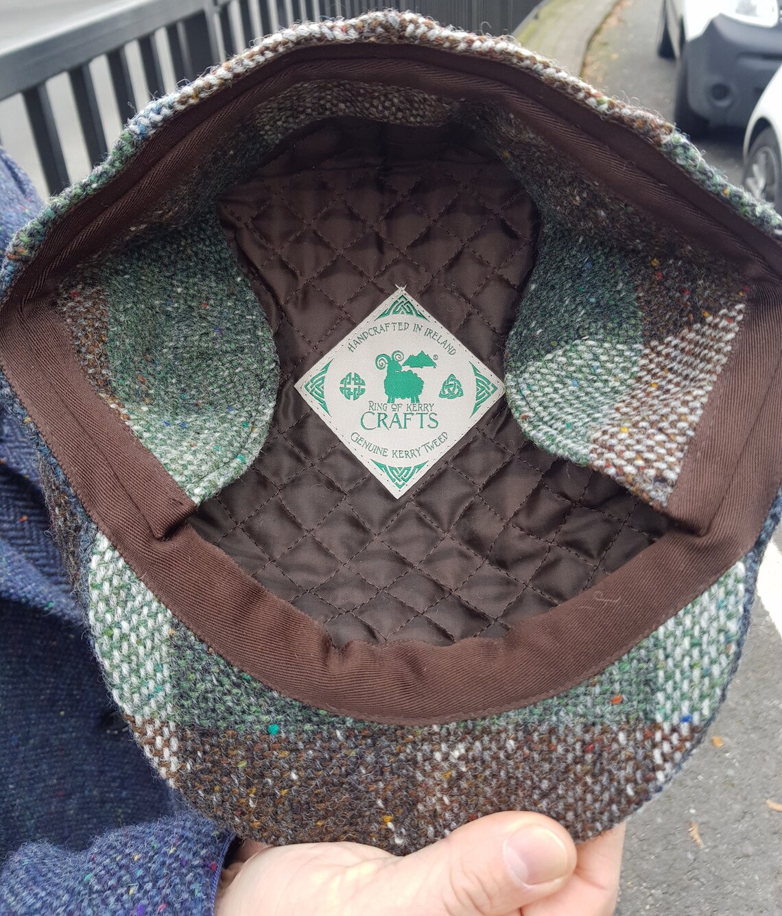 Traditional Irish Donegal Tweed Flat Cap Green Brown Block - Etsy