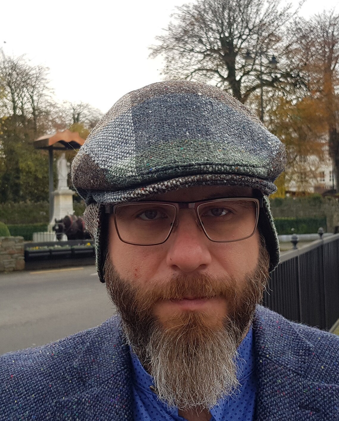 Traditional Irish Donegal Tweed Flat Cap Green Brown Block - Etsy