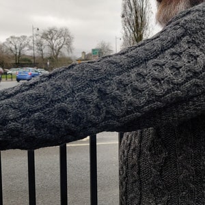 Traditional Aran Sweater - 100% Pure New Wool / Pure Soft Merino Wool ...