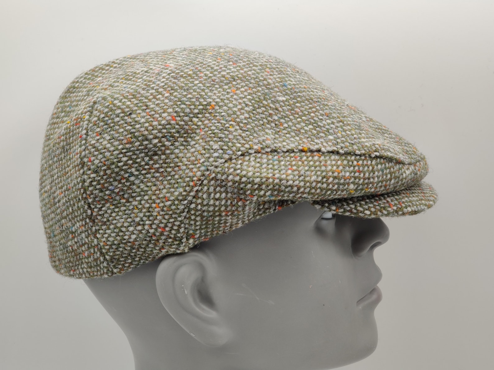 Traditional Irish Donegal Tweed Flat Cap Classic Green Grey - Etsy