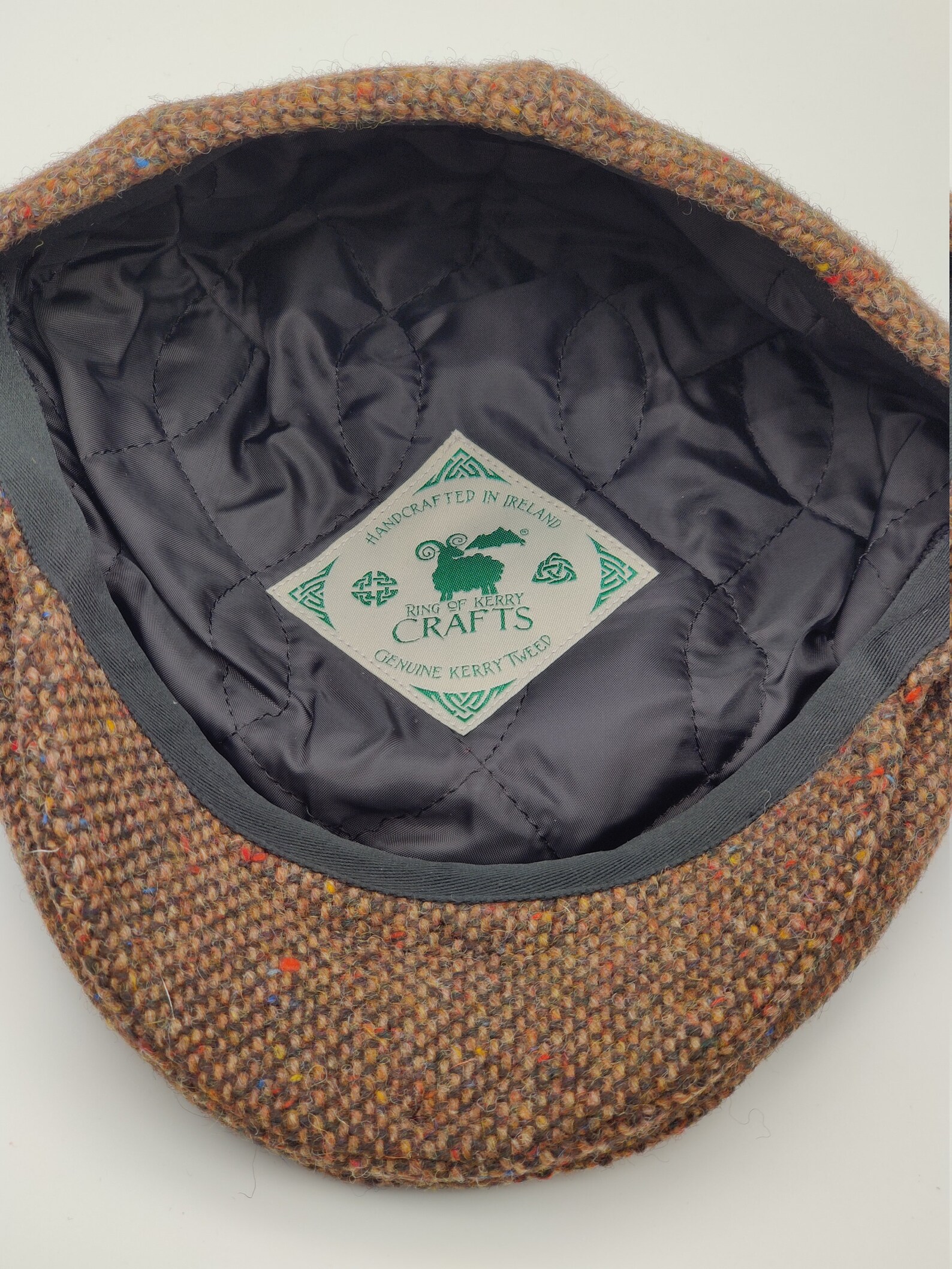 Traditional Irish Tweed Flat Cap / Paddy Cap - Speckled Brown ...