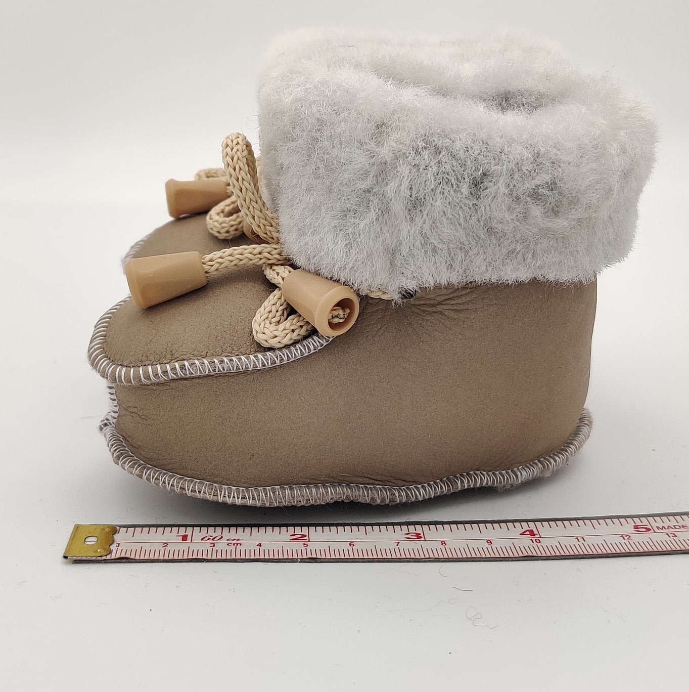 Baby booties - 100% sheepskin - cute and adorable- unisex - HANDMADE IN ...