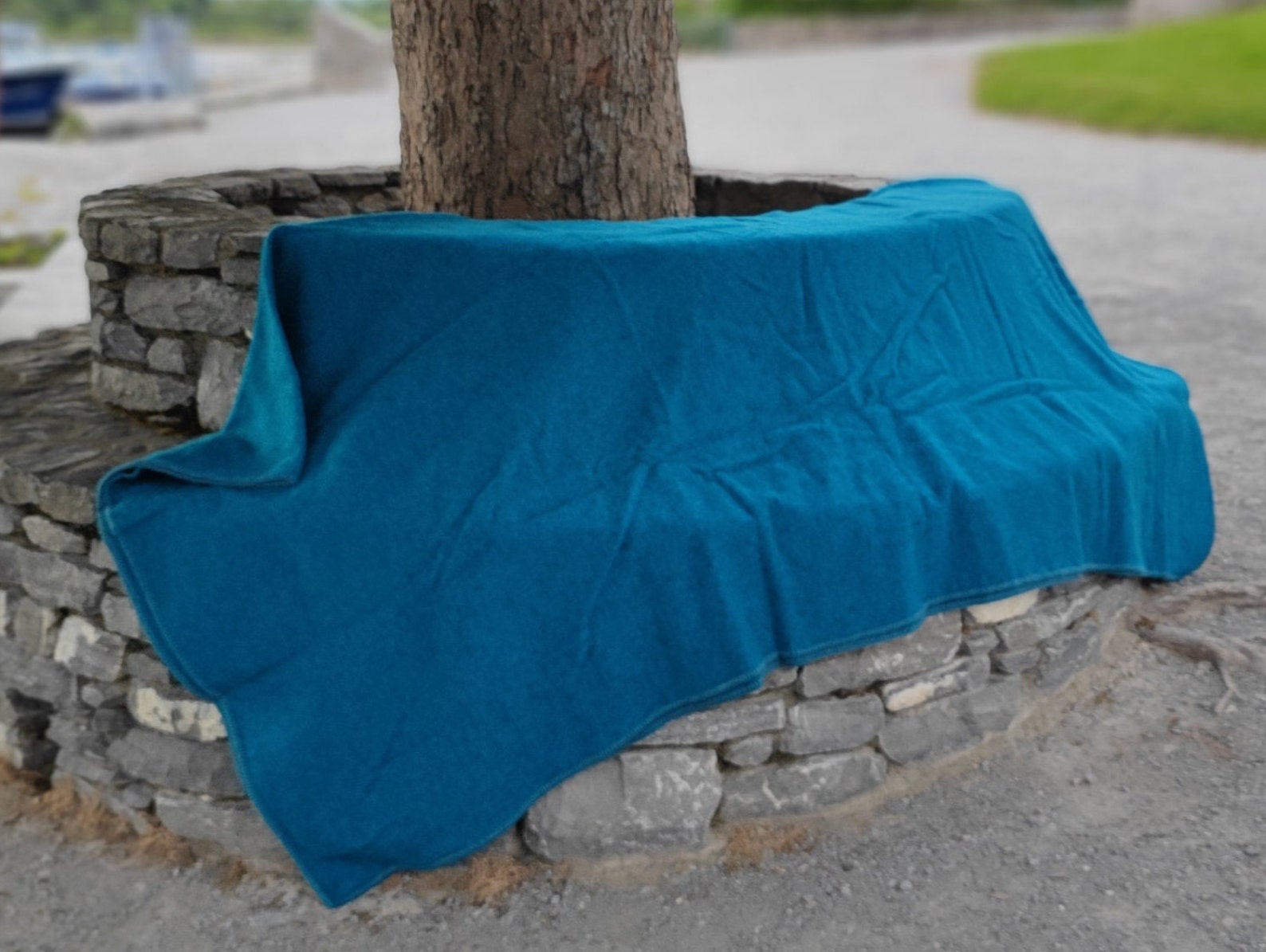 Queen Size Wool Blanket - Atlantic Teal - 90″ X 100″ (229 X 254 Cm ...