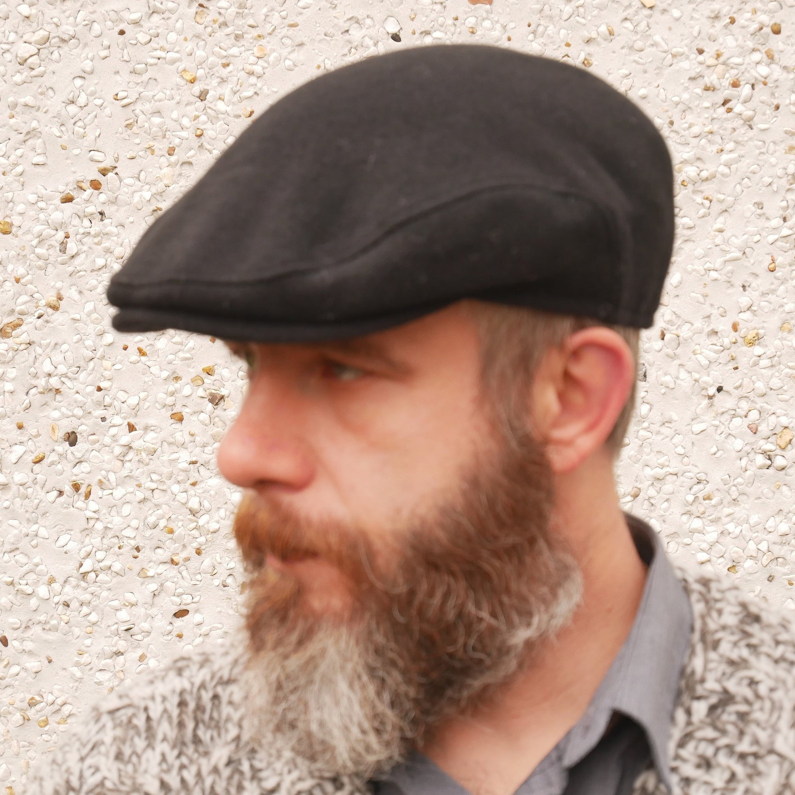 Traditional Irish Flat Cap - Paddy Cap - Black - 100% Pure New Wool ...