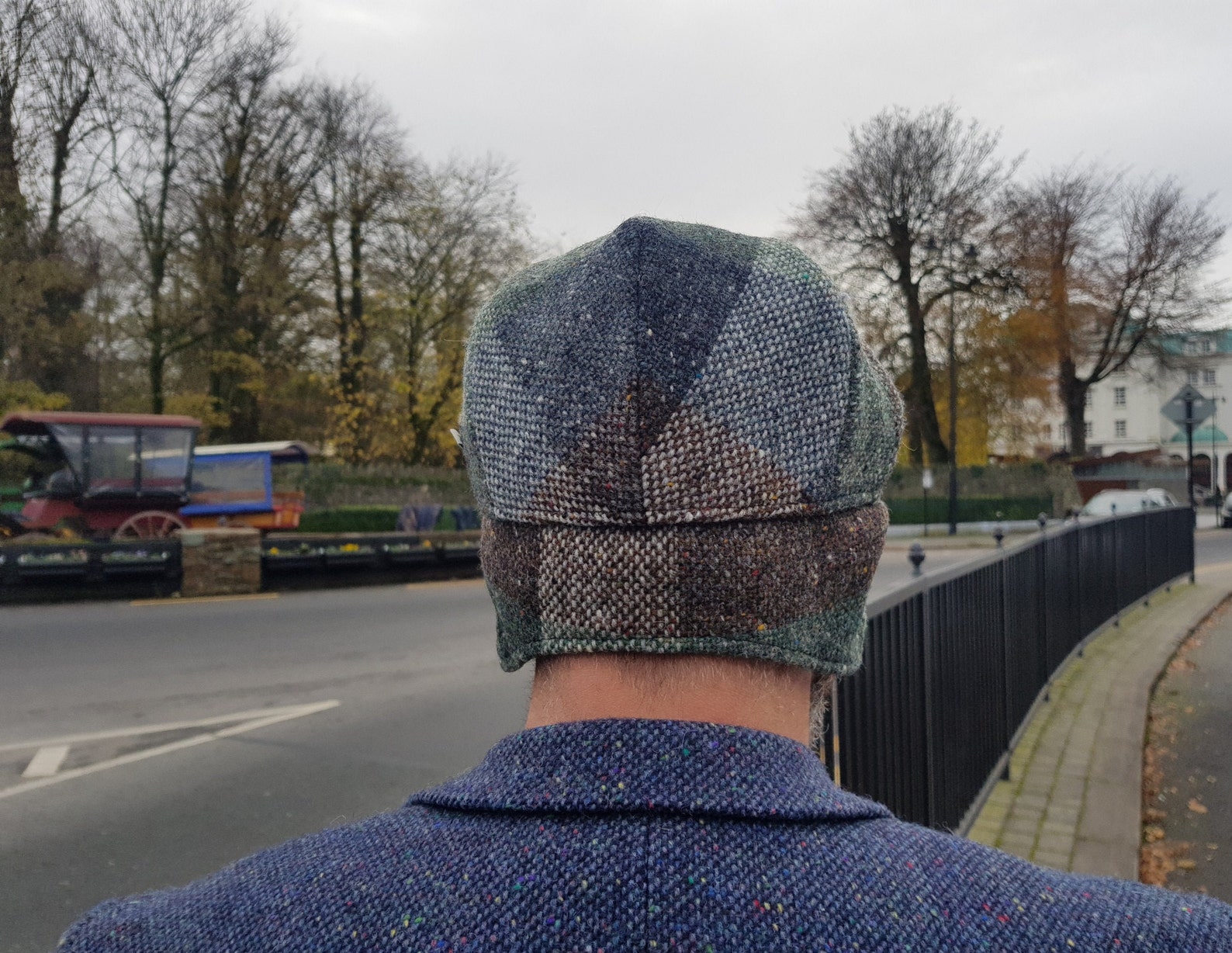 Traditional Irish Donegal Tweed Flat Cap Green Brown Block - Etsy