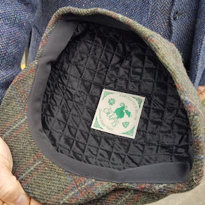 Traditional Irish Tweed Flat Cap - Paddy Cap - Green/red/blue Tartan ...