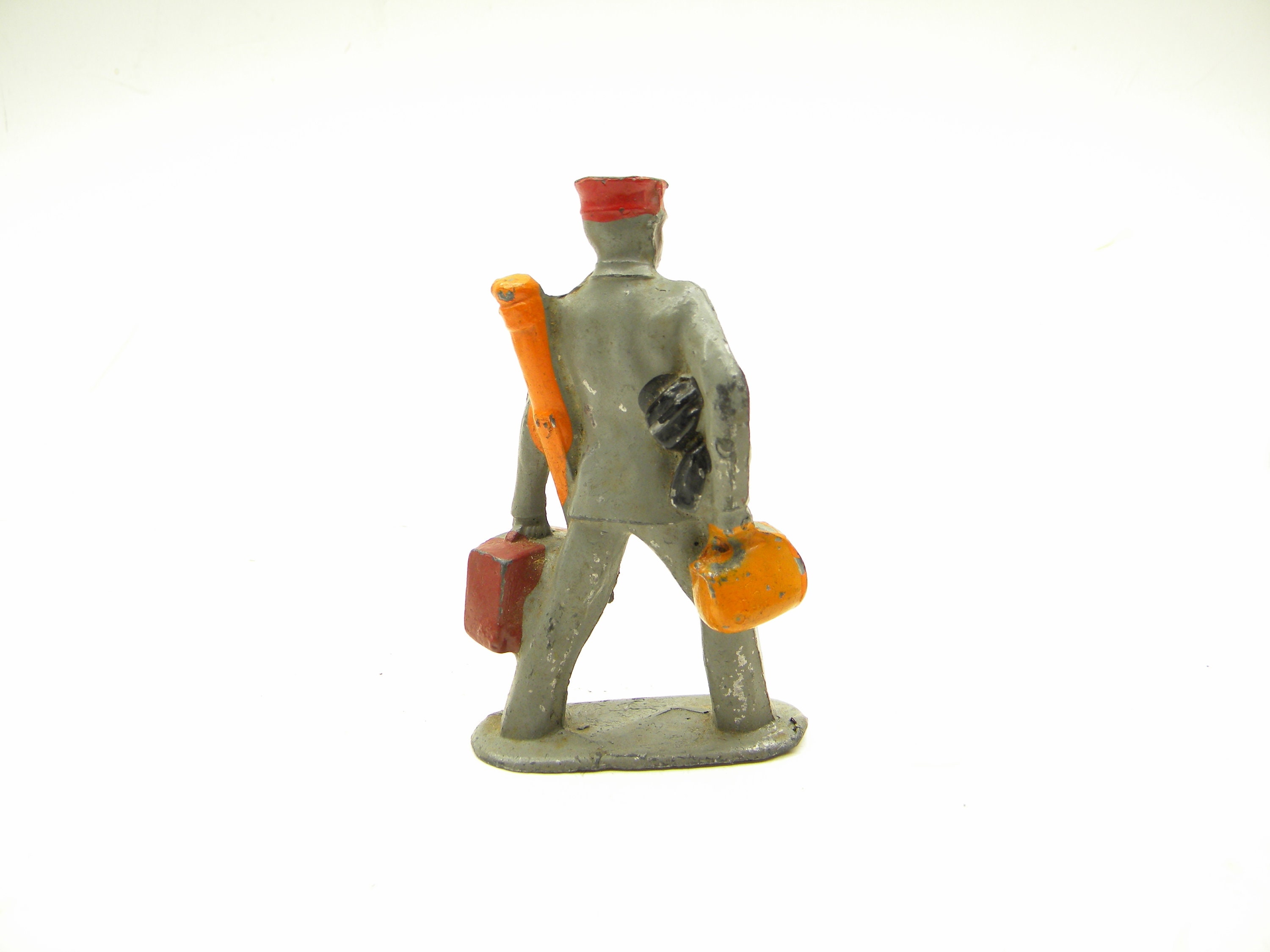 Vintage Barclay 614 Red Cap Porter With Luggage - Etsy