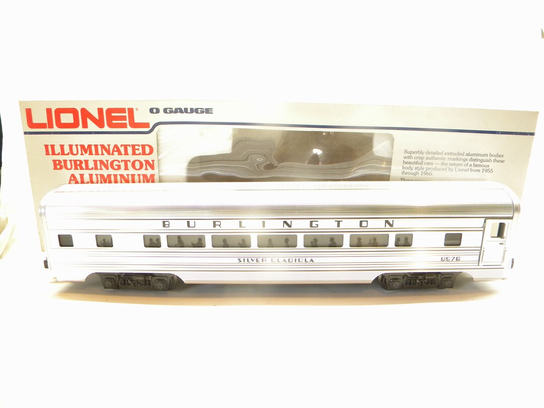 Lionel 9578 Burlington Texas Zephyr Silver Gladiola Aluminum Passenger ...
