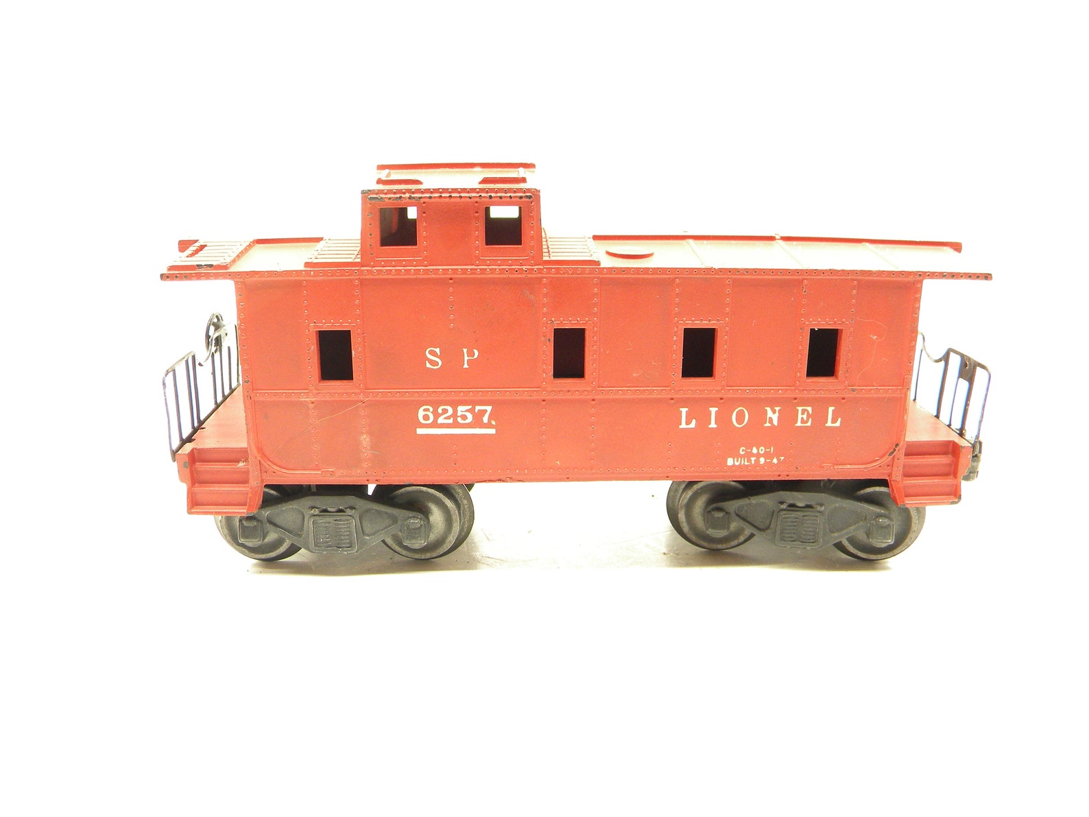 Lionel 6257 SP Caboose 1948-1952 Brick Red Die-cast Metal Trucks O ...