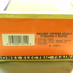 Lionel 17311 Railway Express Agency Standard O Refrigerator Car ...