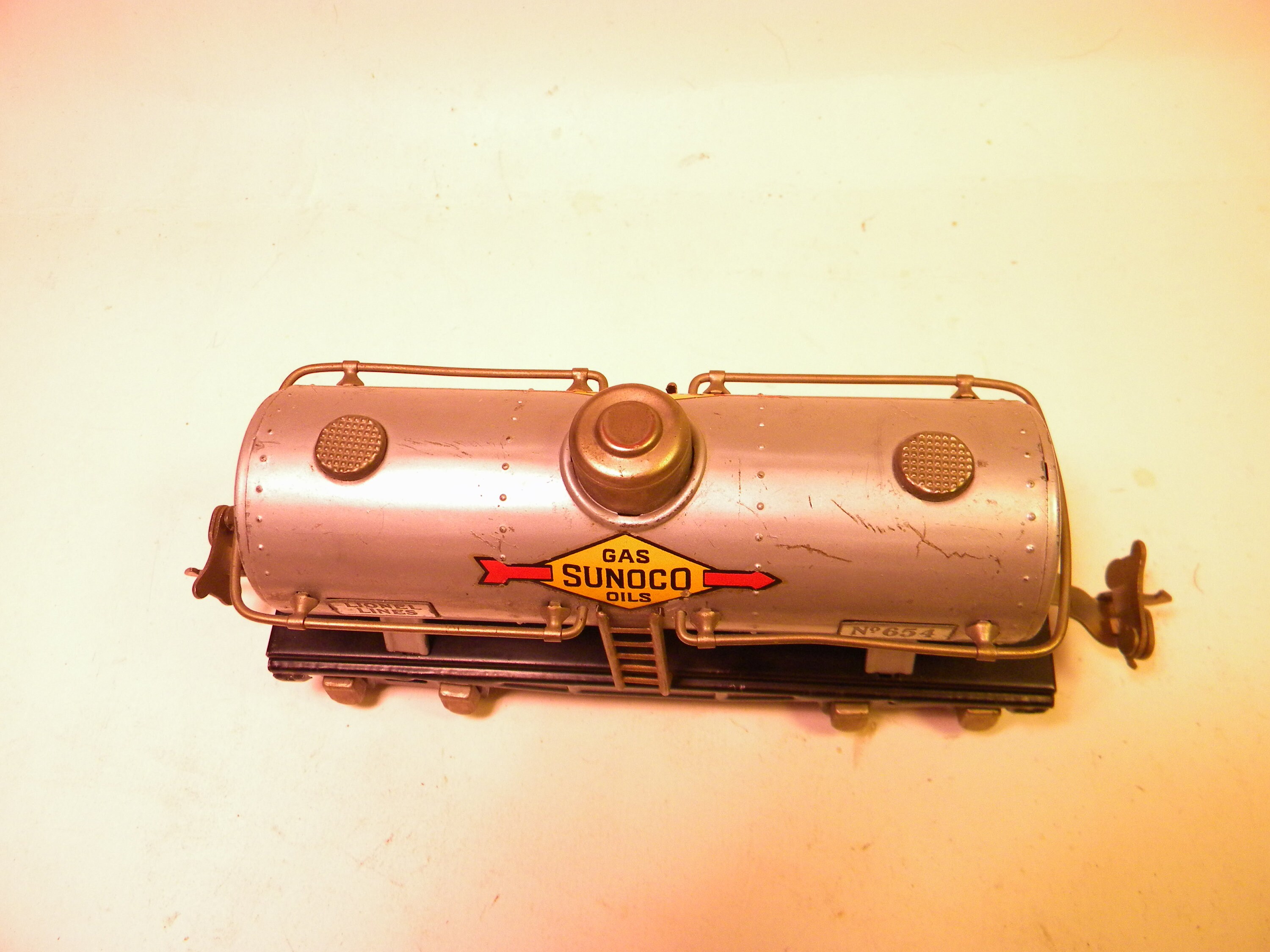 Lionel 654 Sunoco Tank Car 1935-1938 Aluminum With Nickel Trim Version ...